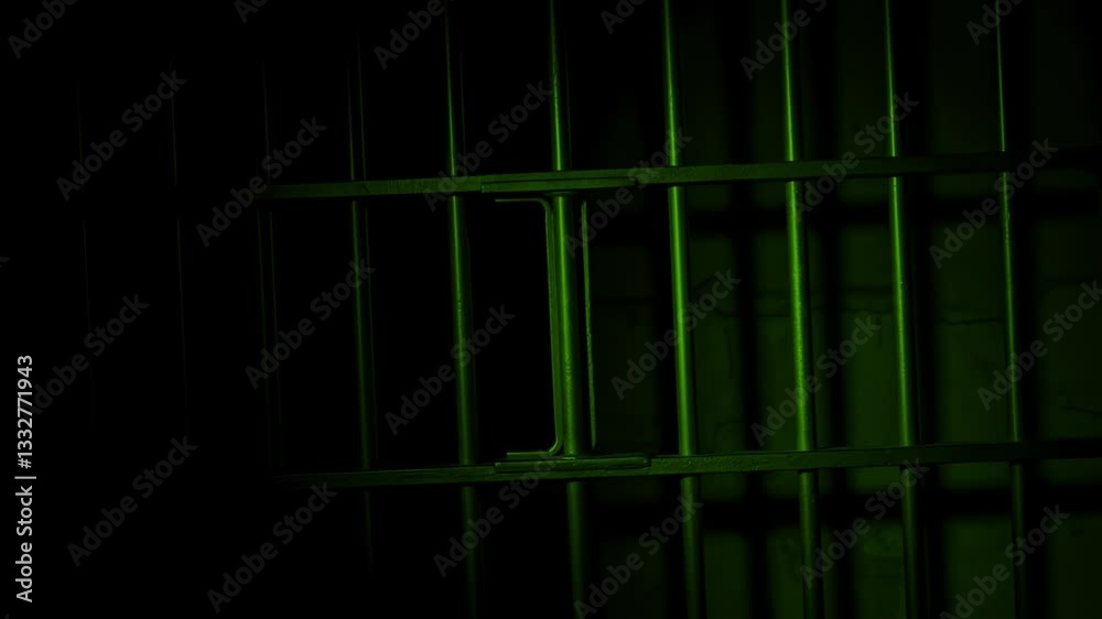 Prison Cell Bars Casting Shadows: Symbolizing Confinement and Loss of ...