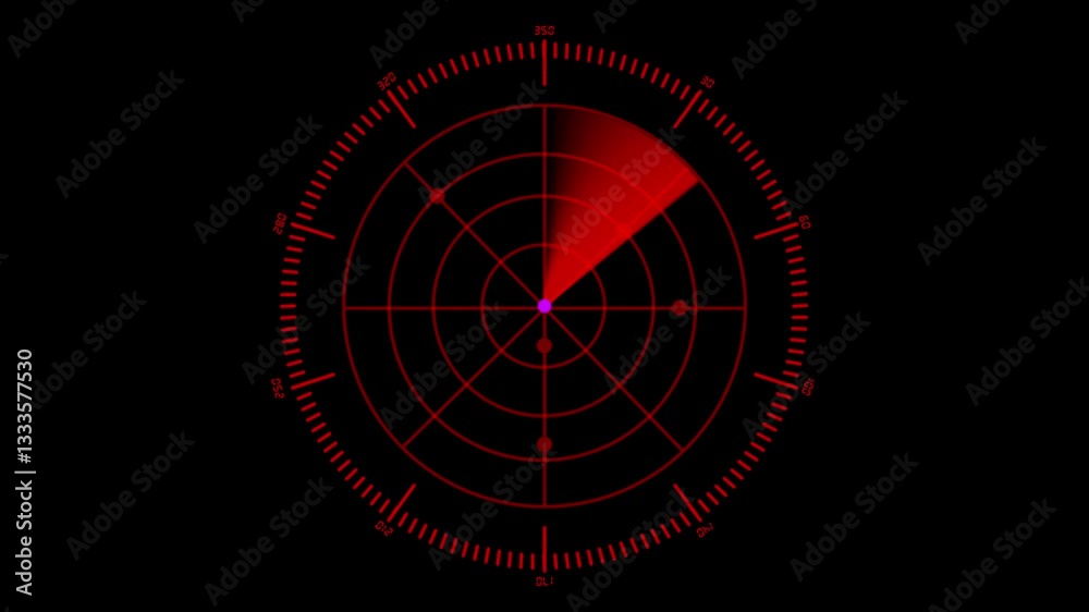Video „Map HUD Interface target,radar direction scan for target ...