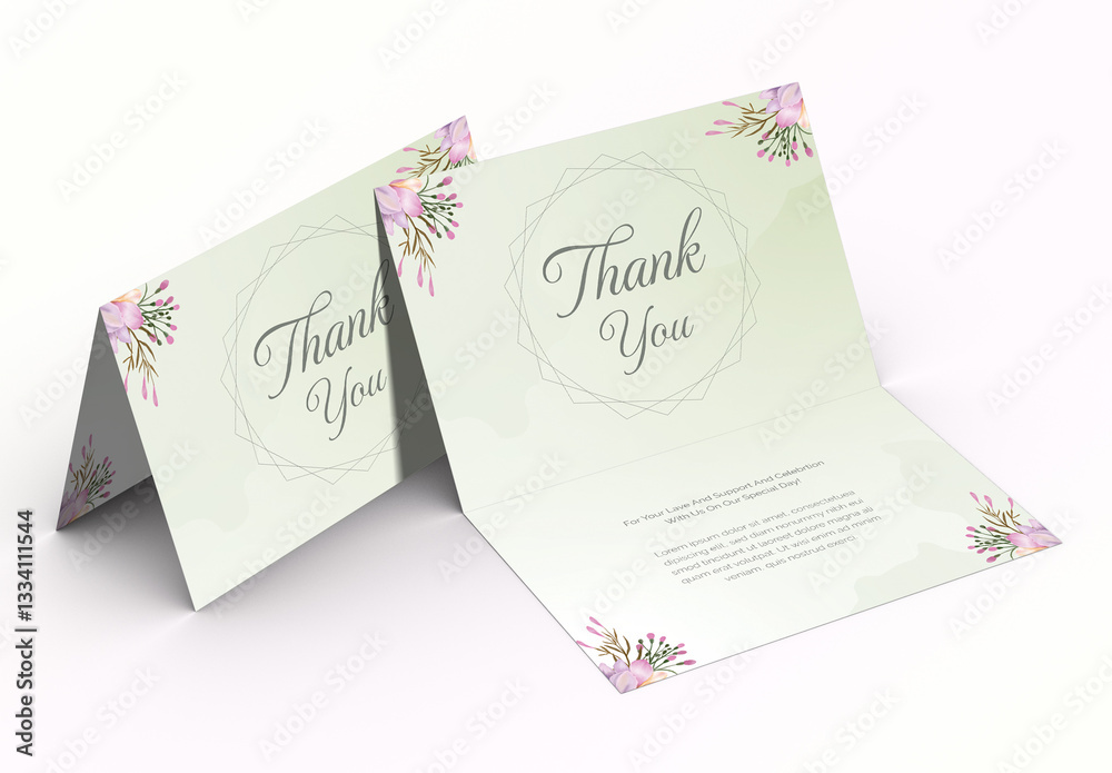 Thank You Card Layout Stock Template | Adobe Stock