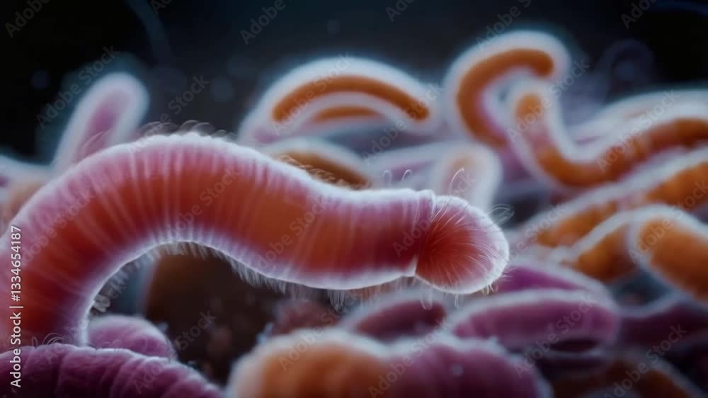 Microscopic Life: The Hidden World of Parasitic Worms, smooth repeating ...