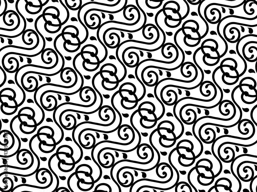 Poster Whimsical Swirls: A Dance of Elegance and Flow – Wall Art ...