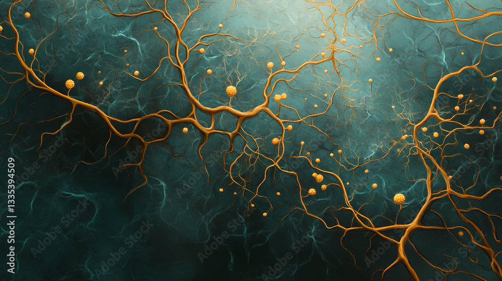 Poster A network of branching hyphae each ending in a of conidia ...