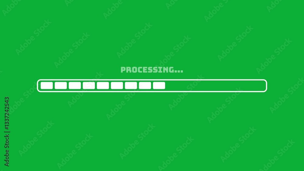 Processing loader animation loop on green screen background for ...