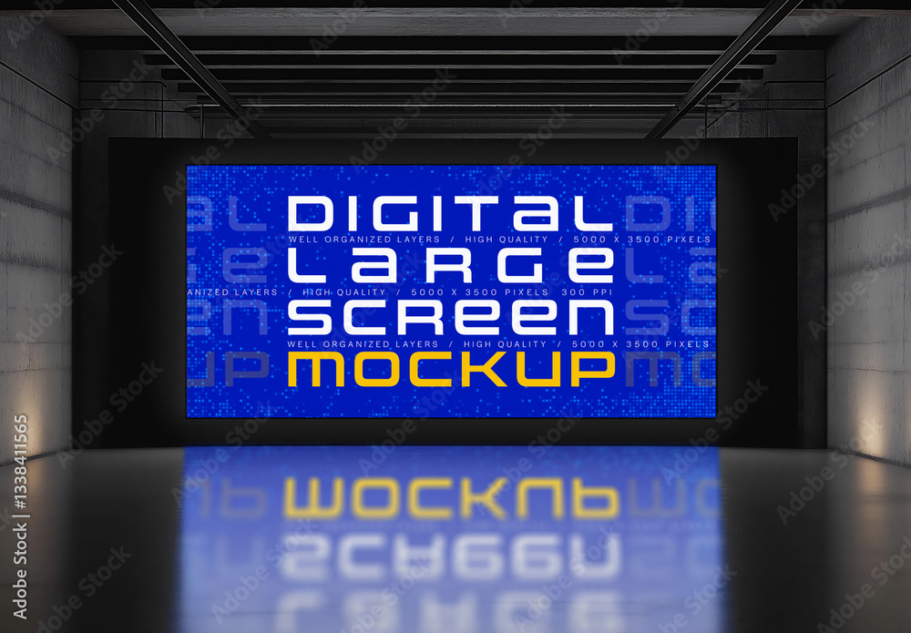 Digital Large Screen Mockup Stock Template | Adobe Stock
