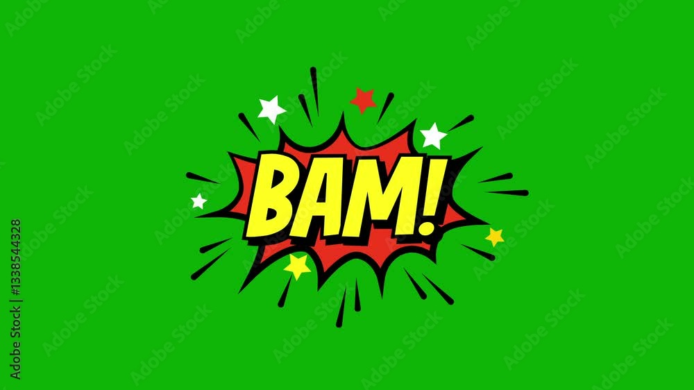 A comic strip cartoon animation, with the word bam appearing. cartoon ...