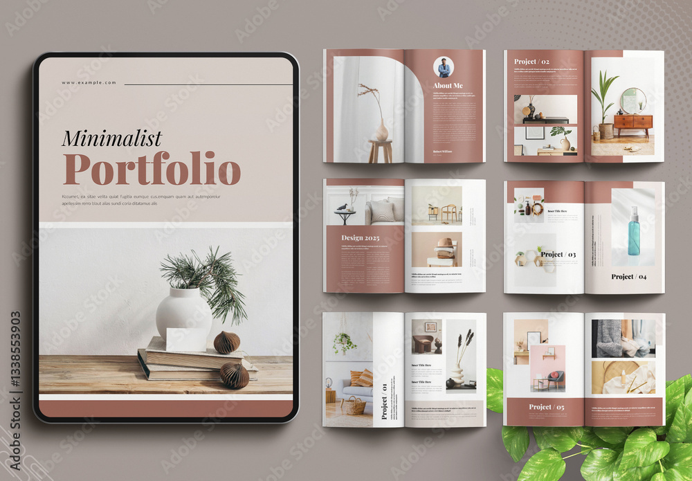 Minimal Portfolio Design Stock Template | Adobe Stock