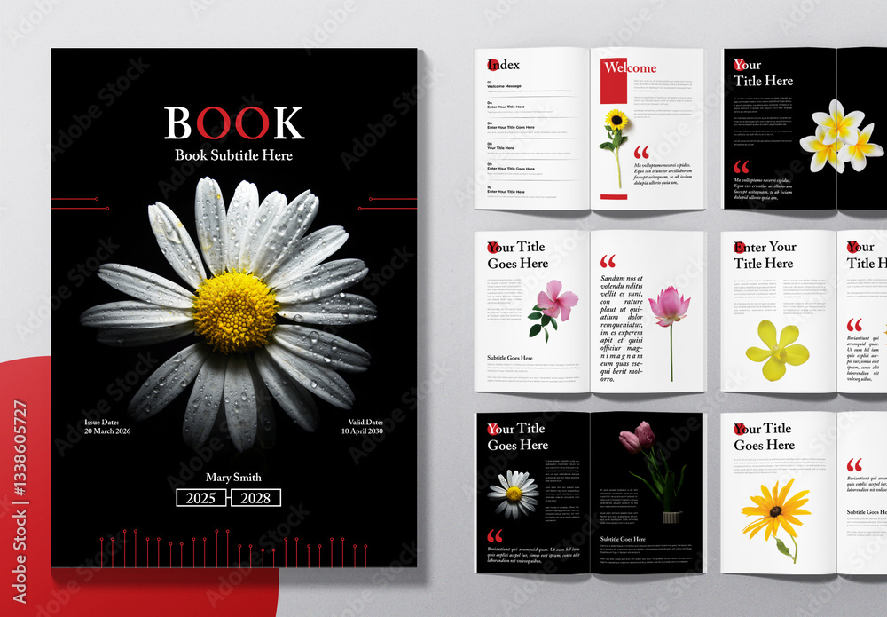 Minimalist Book Template Layout Stock Template | Adobe Stock