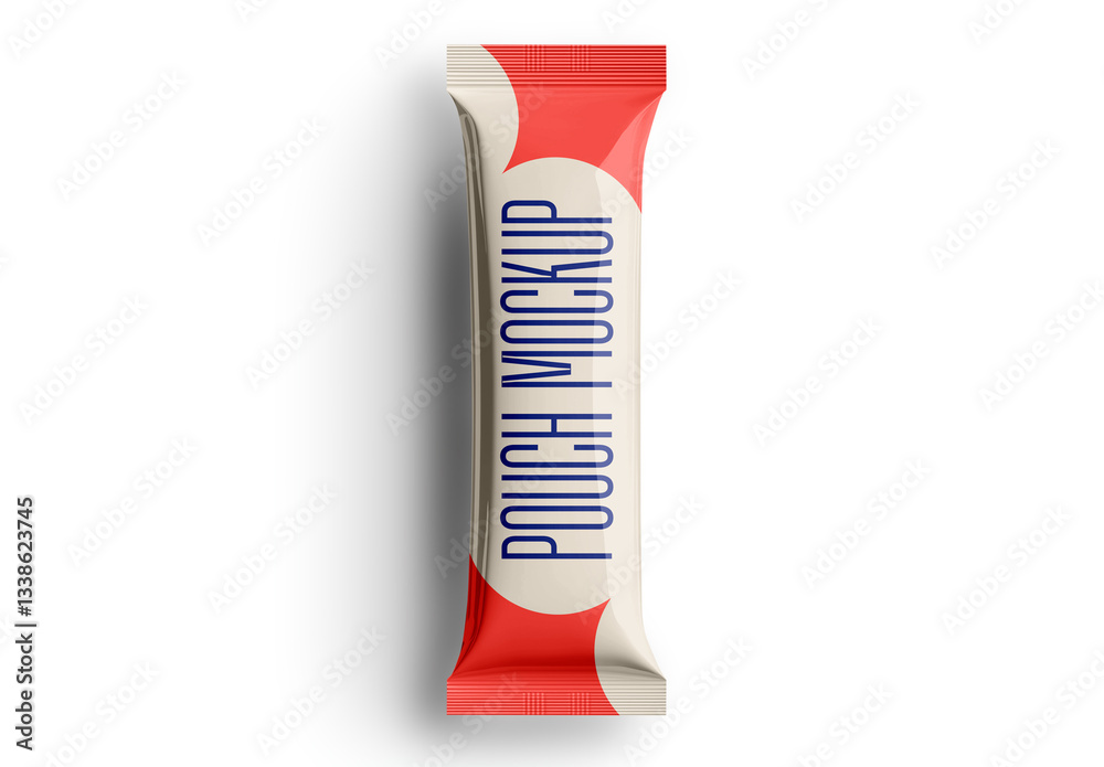 Vertical Bar Pouch Mockup – Minimal Snack Packaging Template for ...