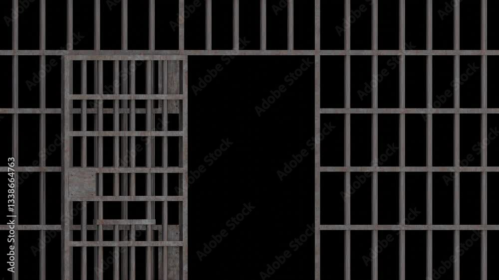 Open And Close Door Prison Cage Animation Curtain Transition Effect ...