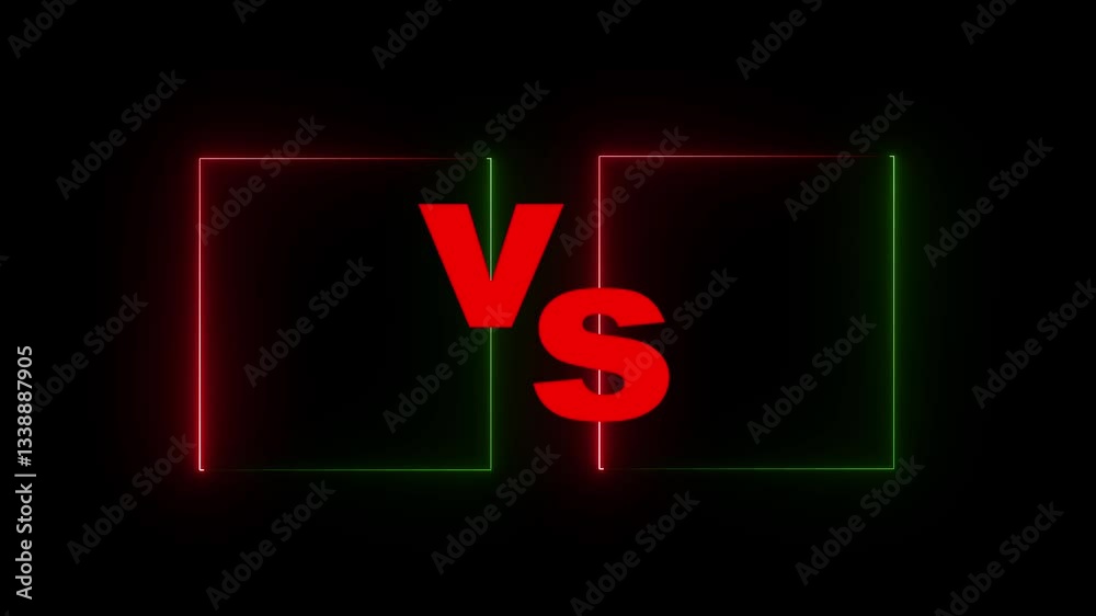 Glowing neon VS versus bars neon animated versus vs bars neon ...