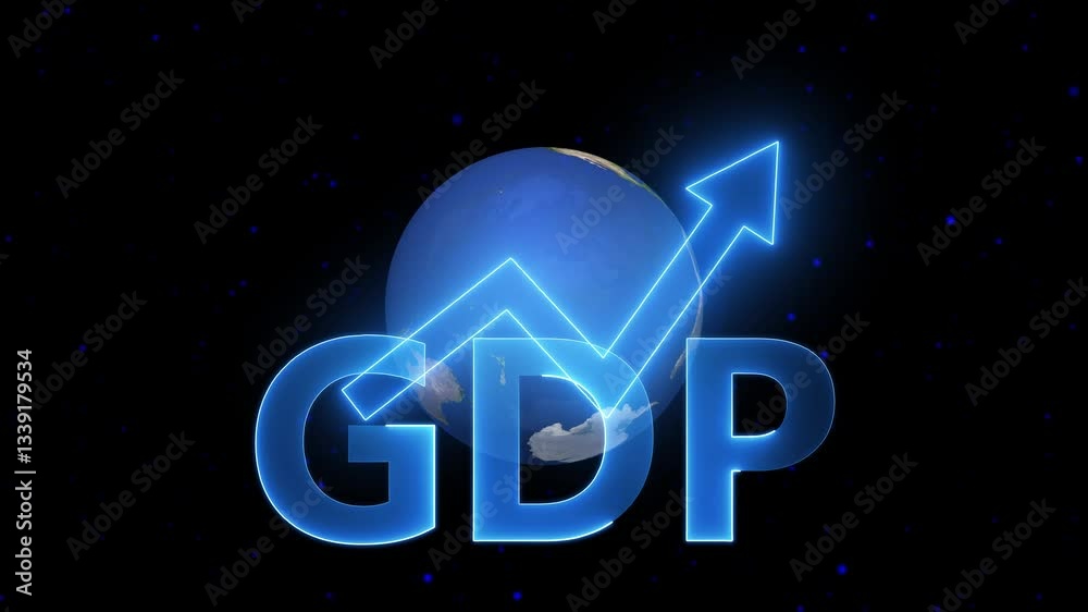 GDP Growth concept. domestic financial growth charts, global economy ...