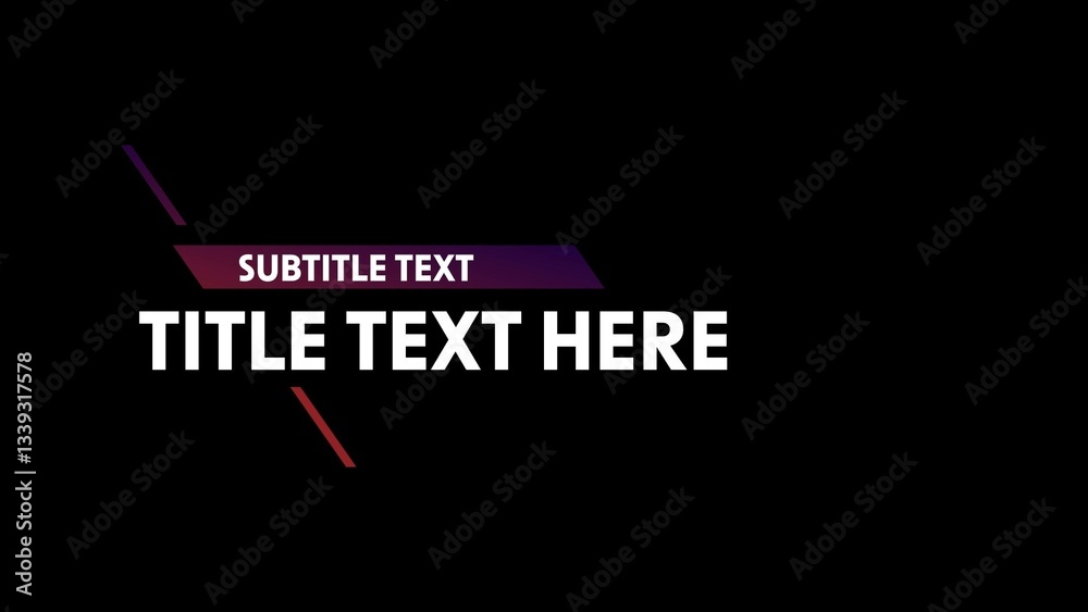 Modern Sleek Subtitle & Text Lower Third Stock Template | Adobe Stock