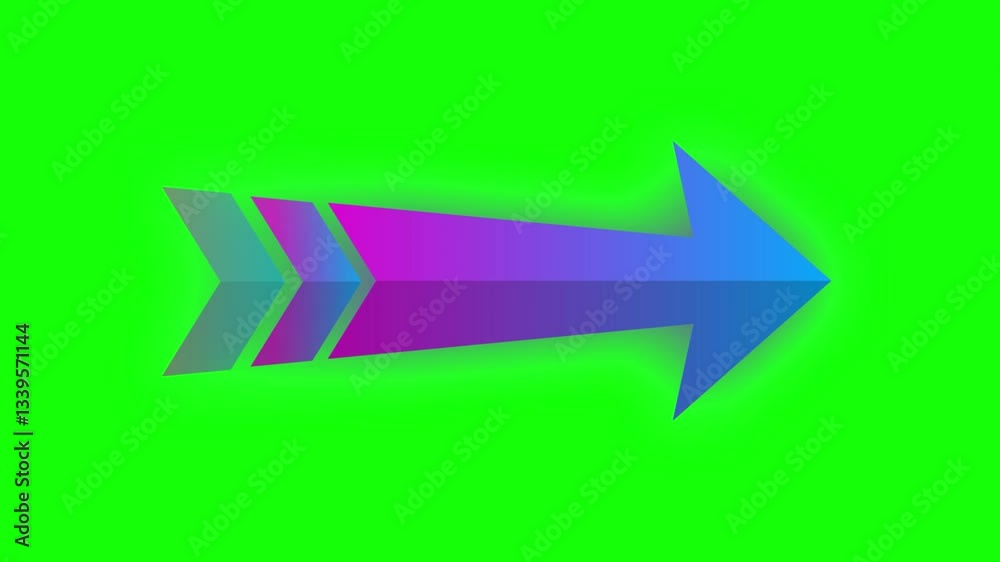 Vidéo Stock Arrow pointing right side animation. Right arrow for road ...