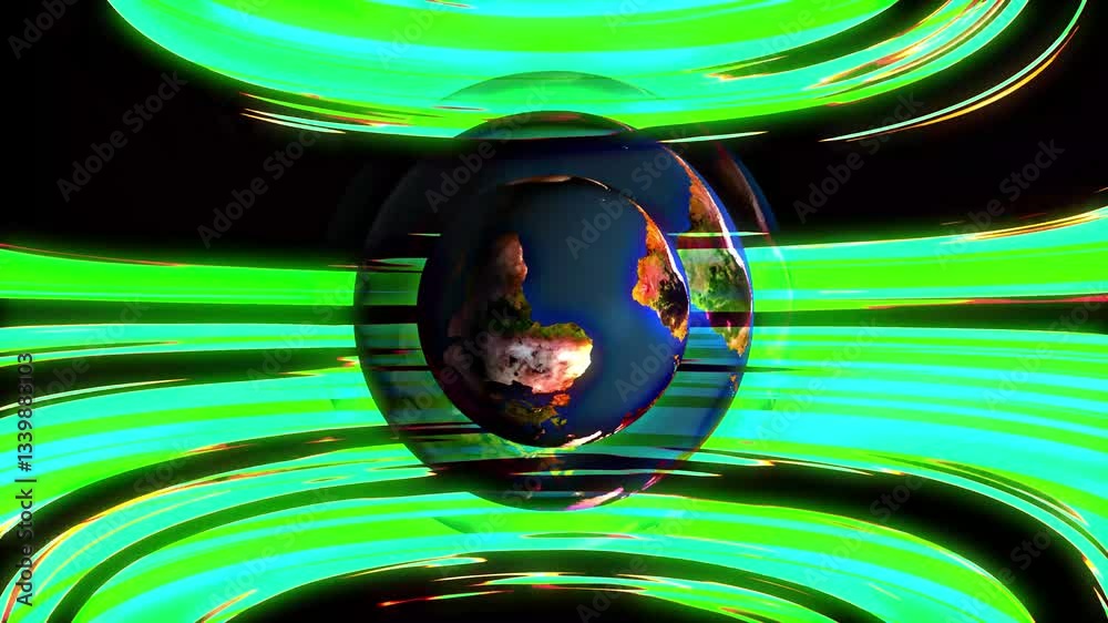 international news background animation. 3d rotated earth technology ...