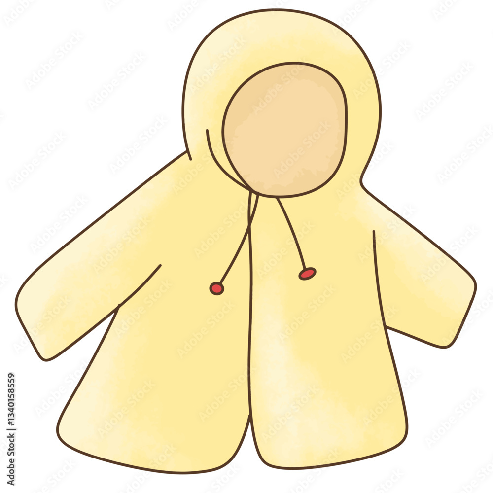 Cartoon Yellow Raincoat