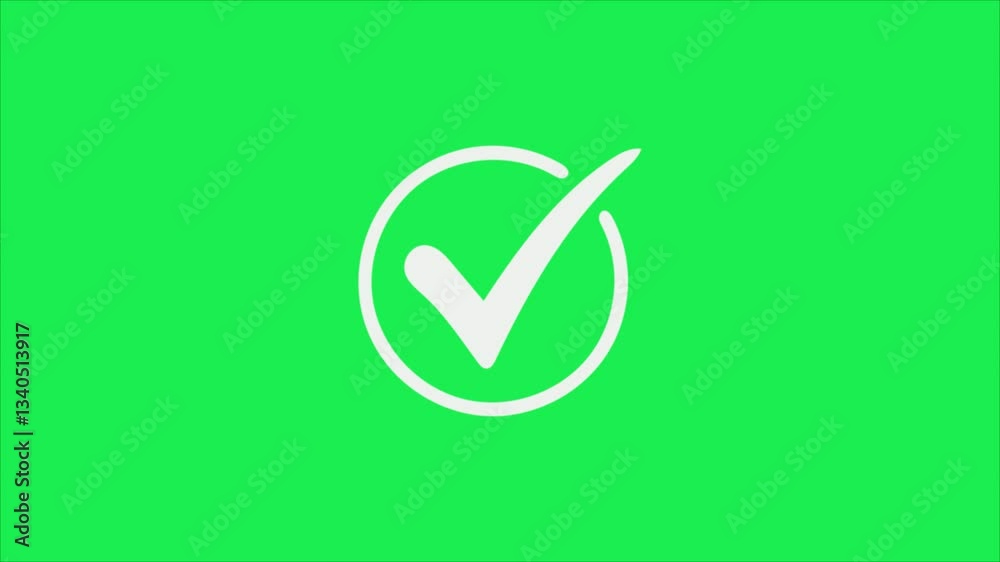 check mark against green Background. Green check tick mark animated ...