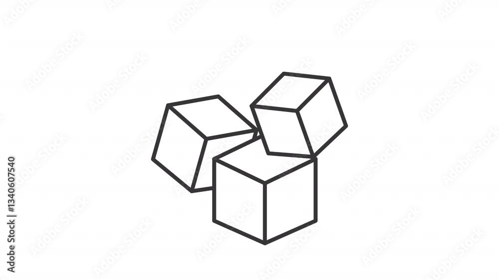 Sugar and gluten free animation set. Food labeling animated line icons ...