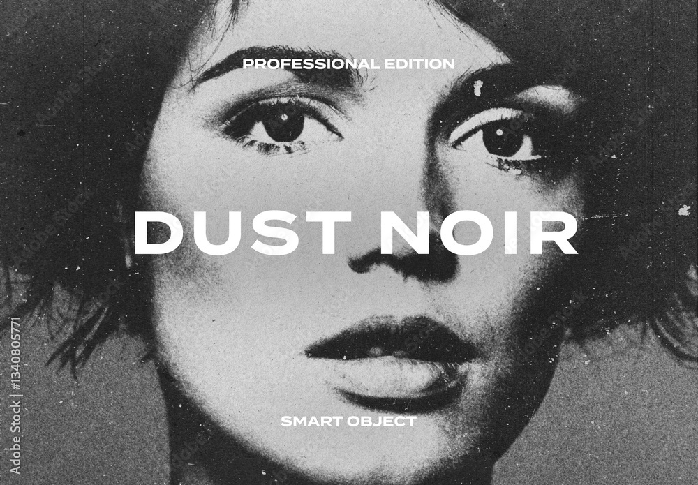 Dust Film Frame Retro Noir Photo Effect Paper Texture Template Mockup ...