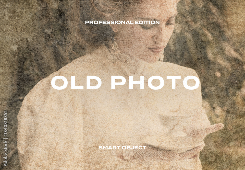 Old Film Frame Vintage Retro Photo Effect Paper Texture Template Mockup ...