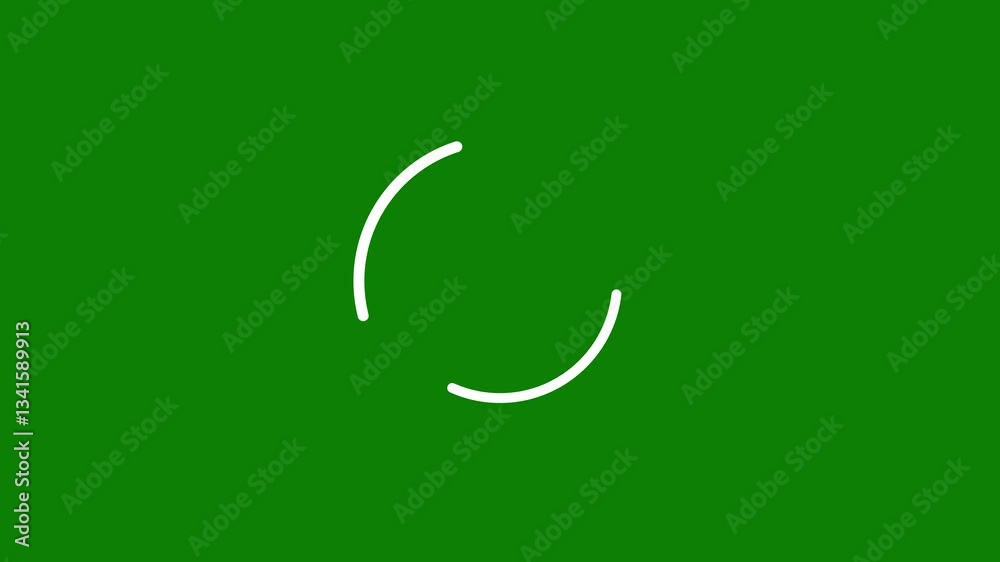 Circle highlight green screen background, circles and line art ...