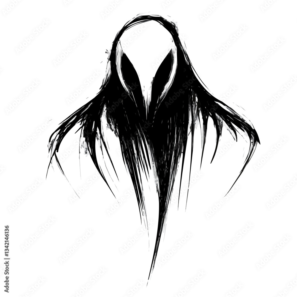 Poster Banshee symbol - black and white & minimalist design for tattoos ...