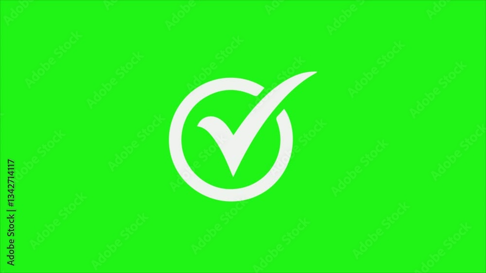check mark against green Background. Green check tick mark animated ...