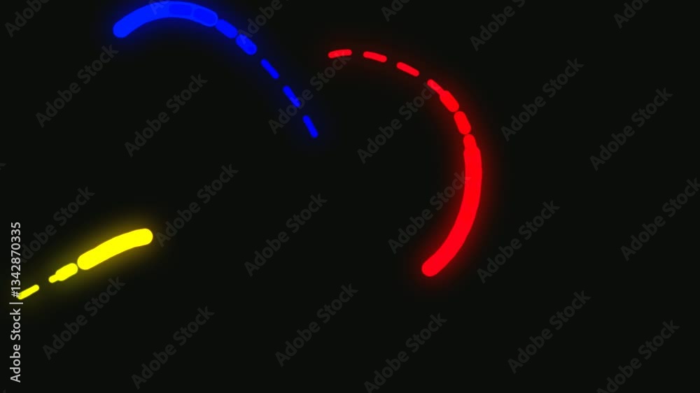 Hand Drawn Liquid Shapes Smooth Animated Lines in 4K. Tapered stroke ...