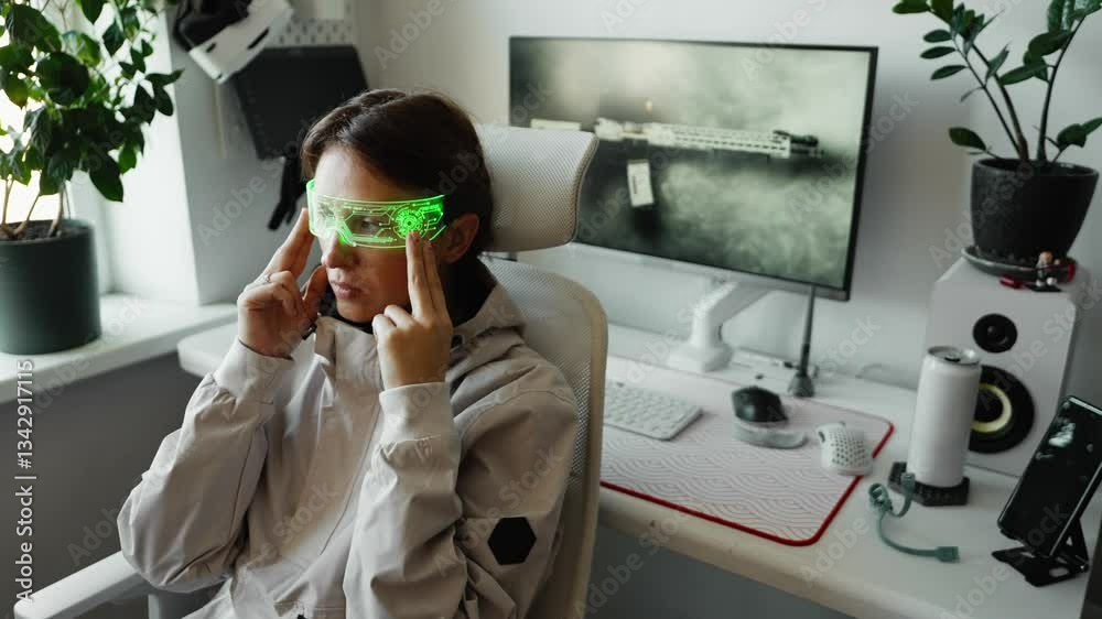 Cybernetic avatar in generative reality interacting with digital ...