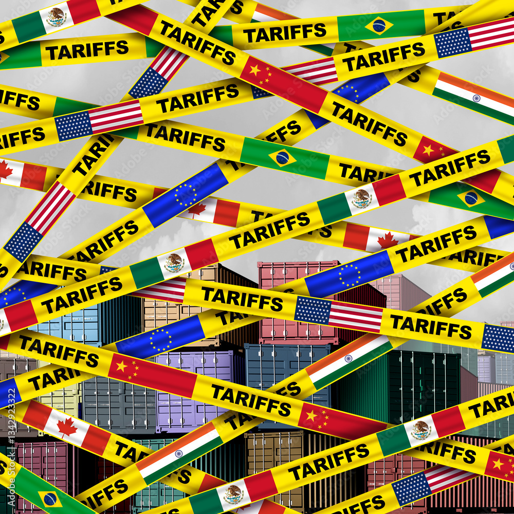 Poster Reciprocal tariffs and US government tax or punative global tariff trade war pol – Wall ...