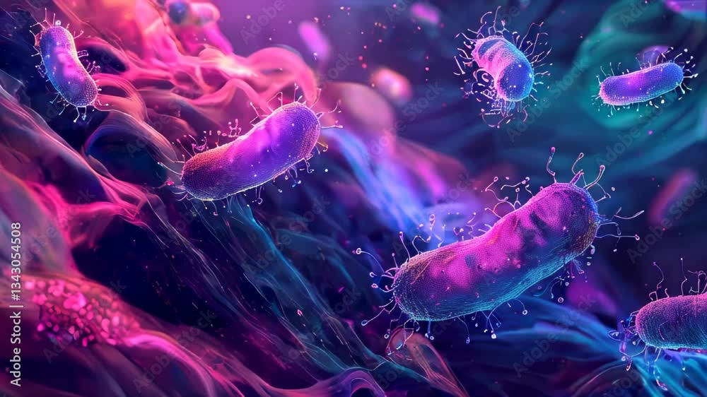 video of Bacterium microorganism, viruses and microbes background Відео ...