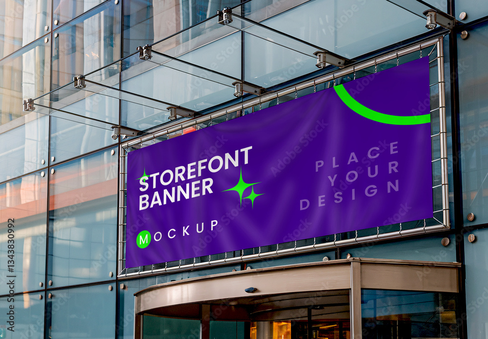 Modern Storefront Banner and Billboard Mockup Stock Template | Adobe Stock