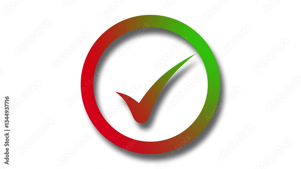 Circle animated tick mark animation, Simple check mark animated Stock ...