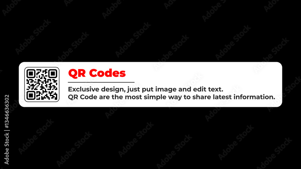 QR Code Lower Thirds Social Media 6. Stock Template | Adobe Stock