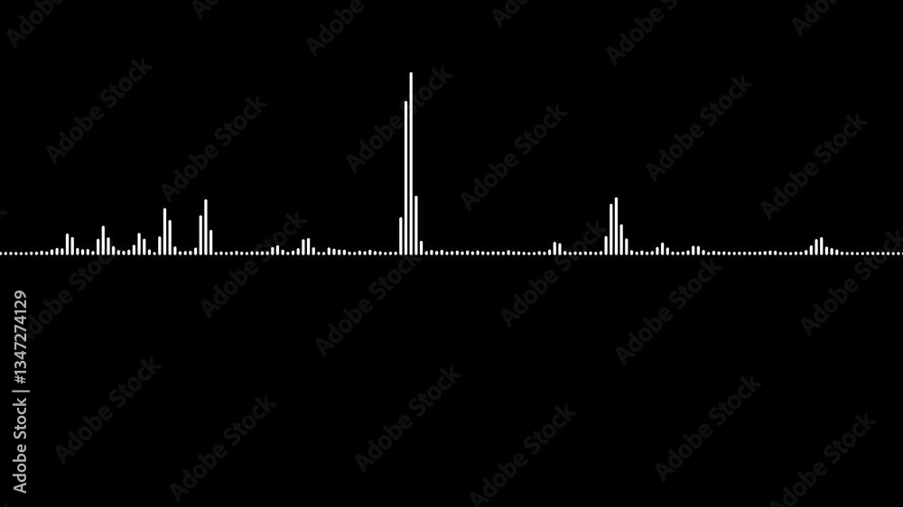 Audio sound waves animation background. White audio waveform spectrum ...