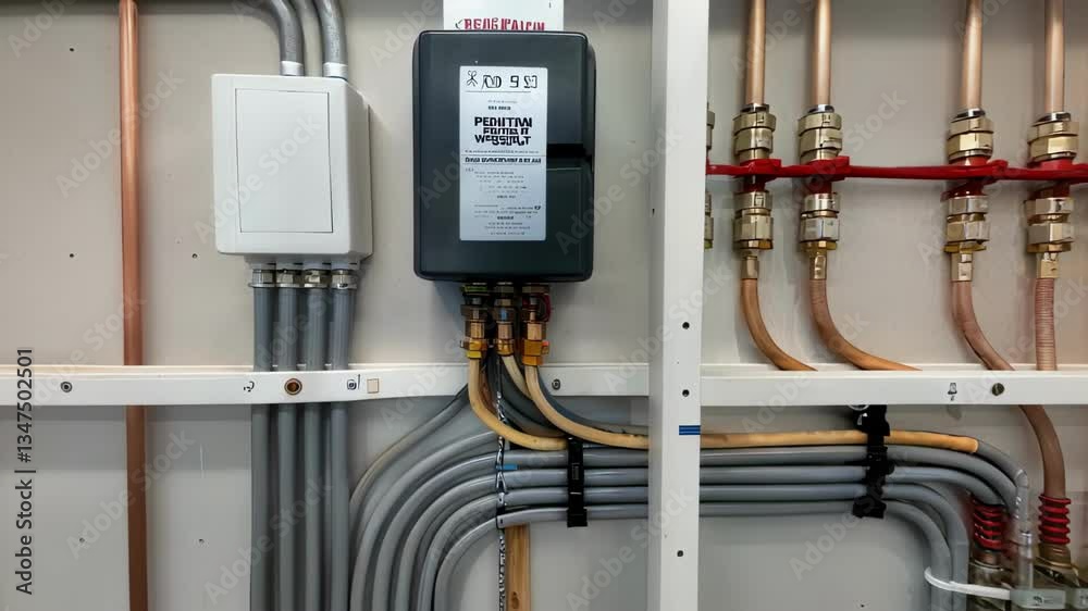 Vidéo Stock Step by step progress of a plumber installing a complex ...