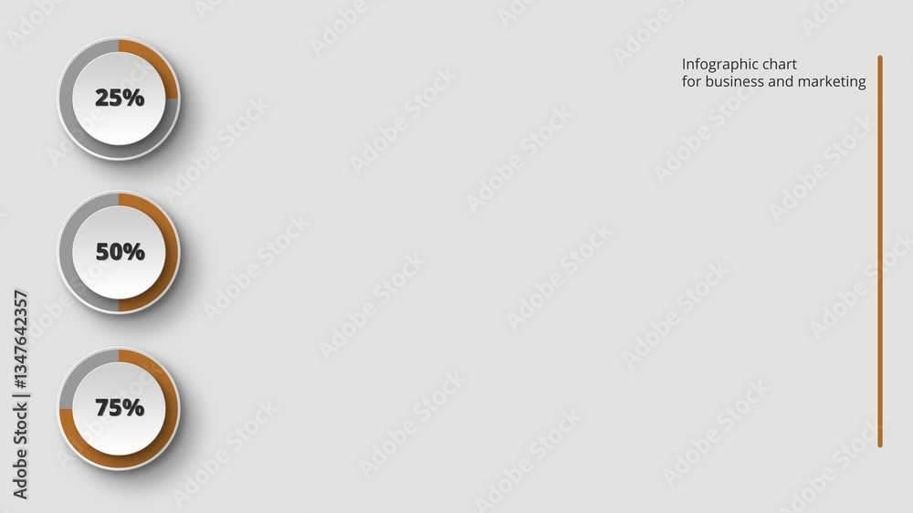 Multicolored infographic chart with Infographic chart with circles in ...