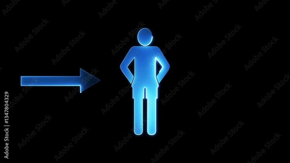Public Restroom Sign.On the right is the girls bathroom sign animation ...