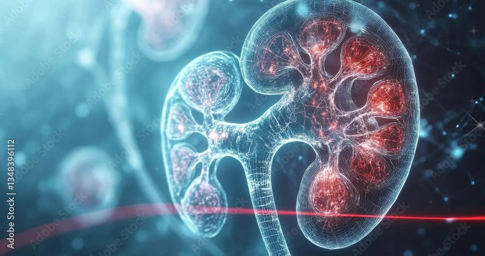 Video Stock Human body with kidneys. Human kidneys anatomy structure ...