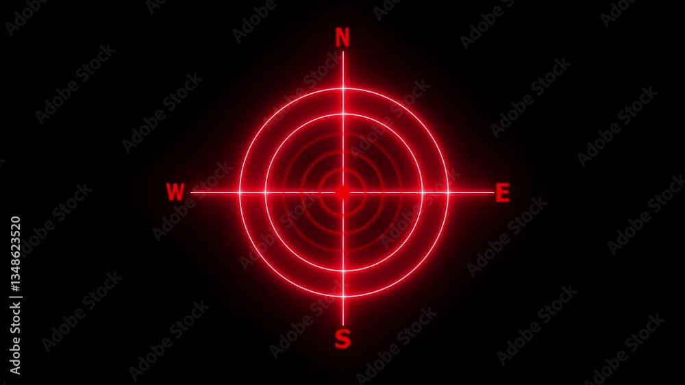 Futuristic Radar Scanning Navigation Interface, Digital Radar Screen ...