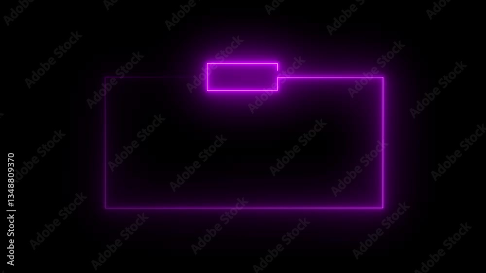 live streaming neon text frame animation box frame neon frame live ...