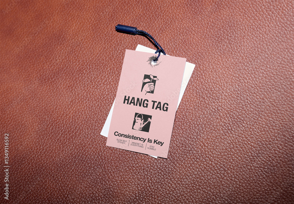 Mockup of a Hang Tag Design Stock Template | Adobe Stock