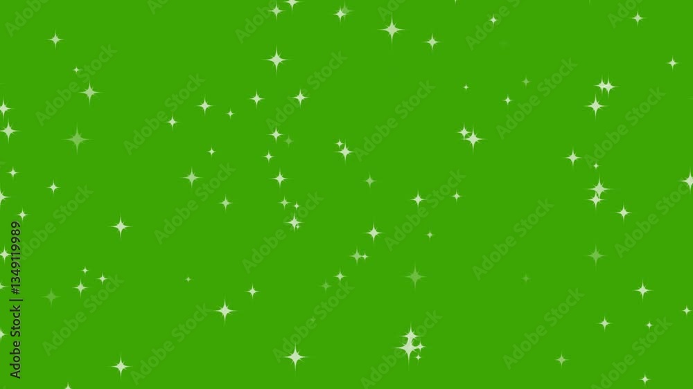 Twinkling stars animation on green screen. glitter fairy sparkle stars ...