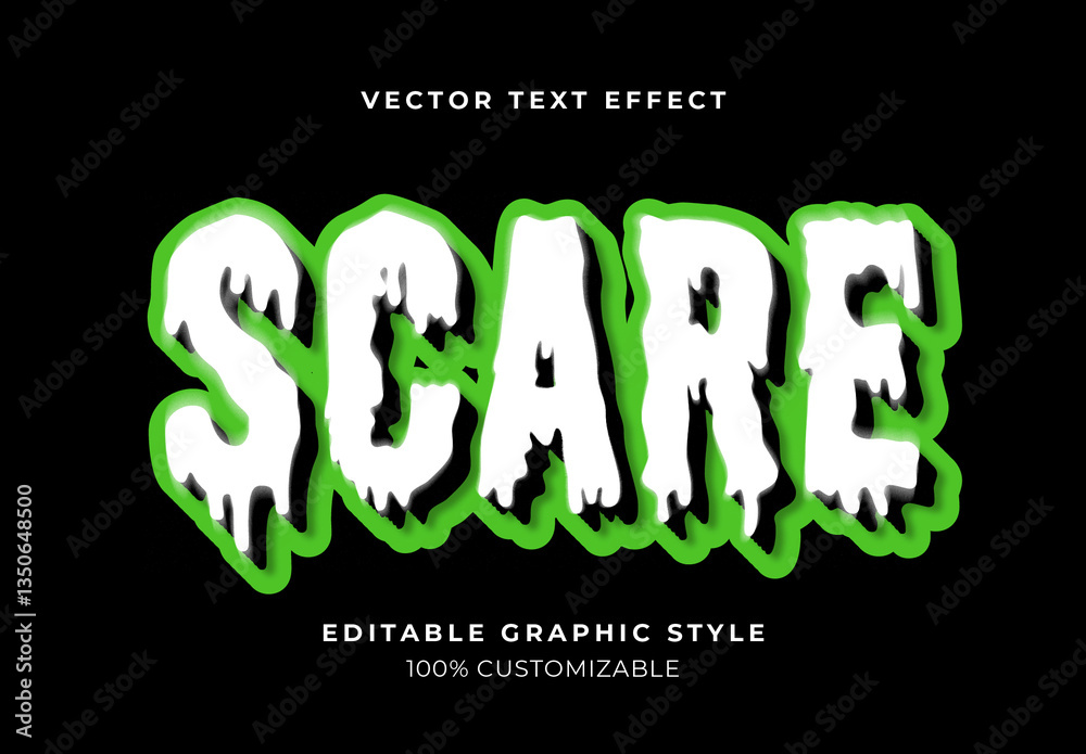 White And Green Slime Font Melting Drip Gooey Text Effect Stock ...