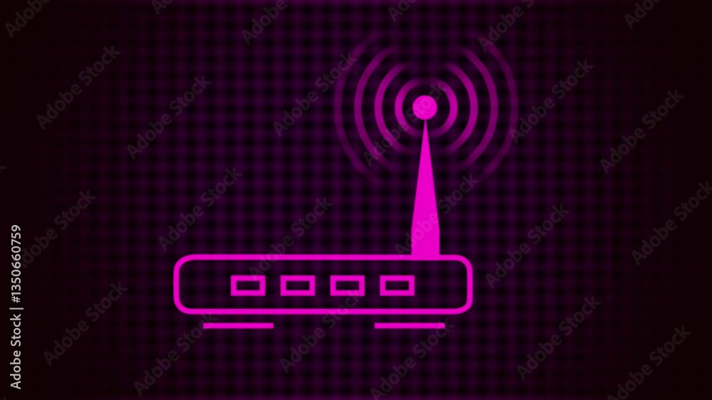 abstract Antenna icon on transparent background. Broadcast symbol ...