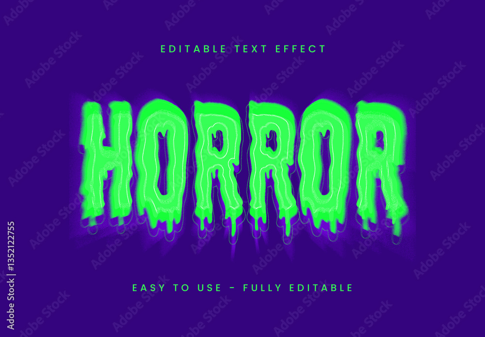 Green Slime Horror Dripping Melting Gooey Text Effect Stock Template ...