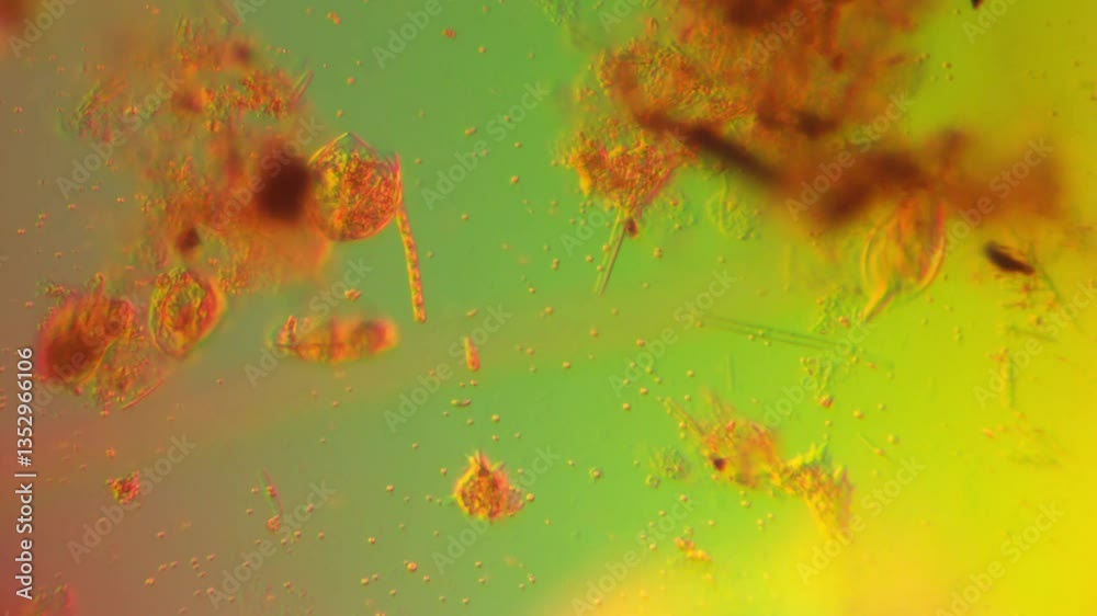 Freshwater microorganisms: Rotifer ciliate flagellate amoeba diatom ...