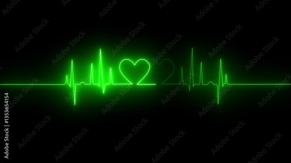 EKG Loop Screen Heart rate monitor / electrocardiogram (EKG or ECG ...