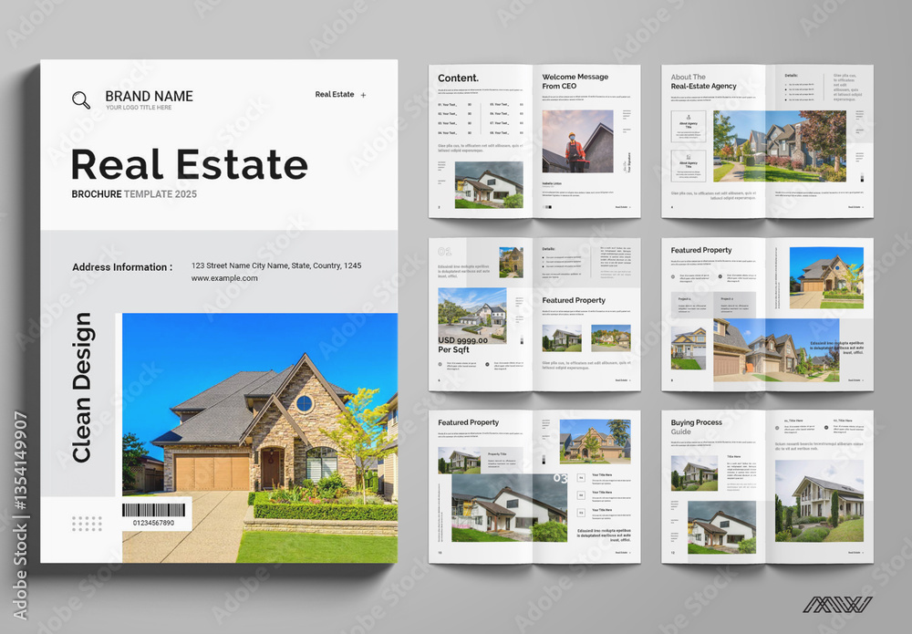 Real Estate Brochure Layout Template Stock Template | Adobe Stock
