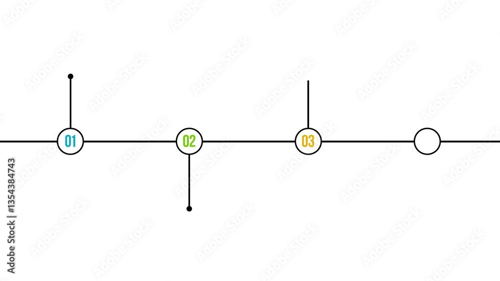 Modern Timeline Infographic Animation – Clean Linear Milestone Progress ...