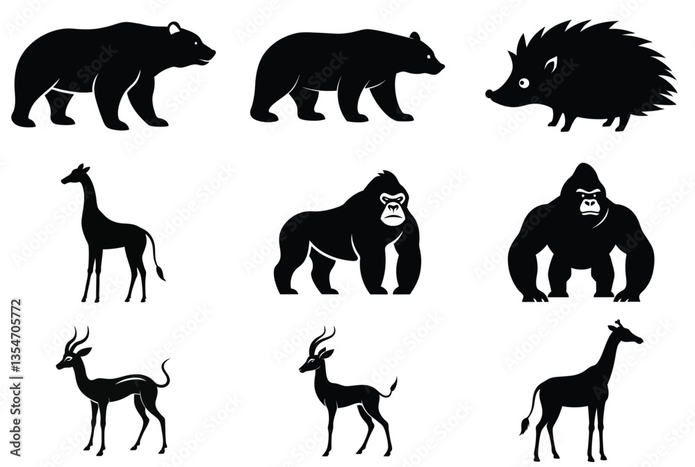 Poster wild animals silhouettes – Wall Art | UkPosters